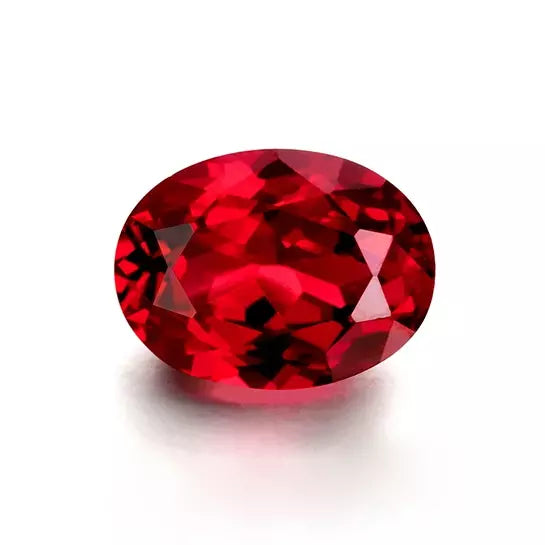 Buy Oval Shape Lab Grown Ruby Pigeon s Blood Red Color Online